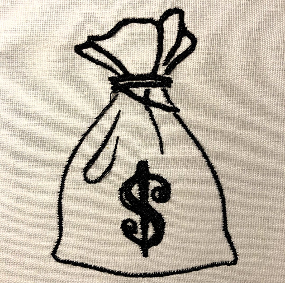 Money Bag Machine Embroidery Pattern Money Embroidery Design Digital ...
