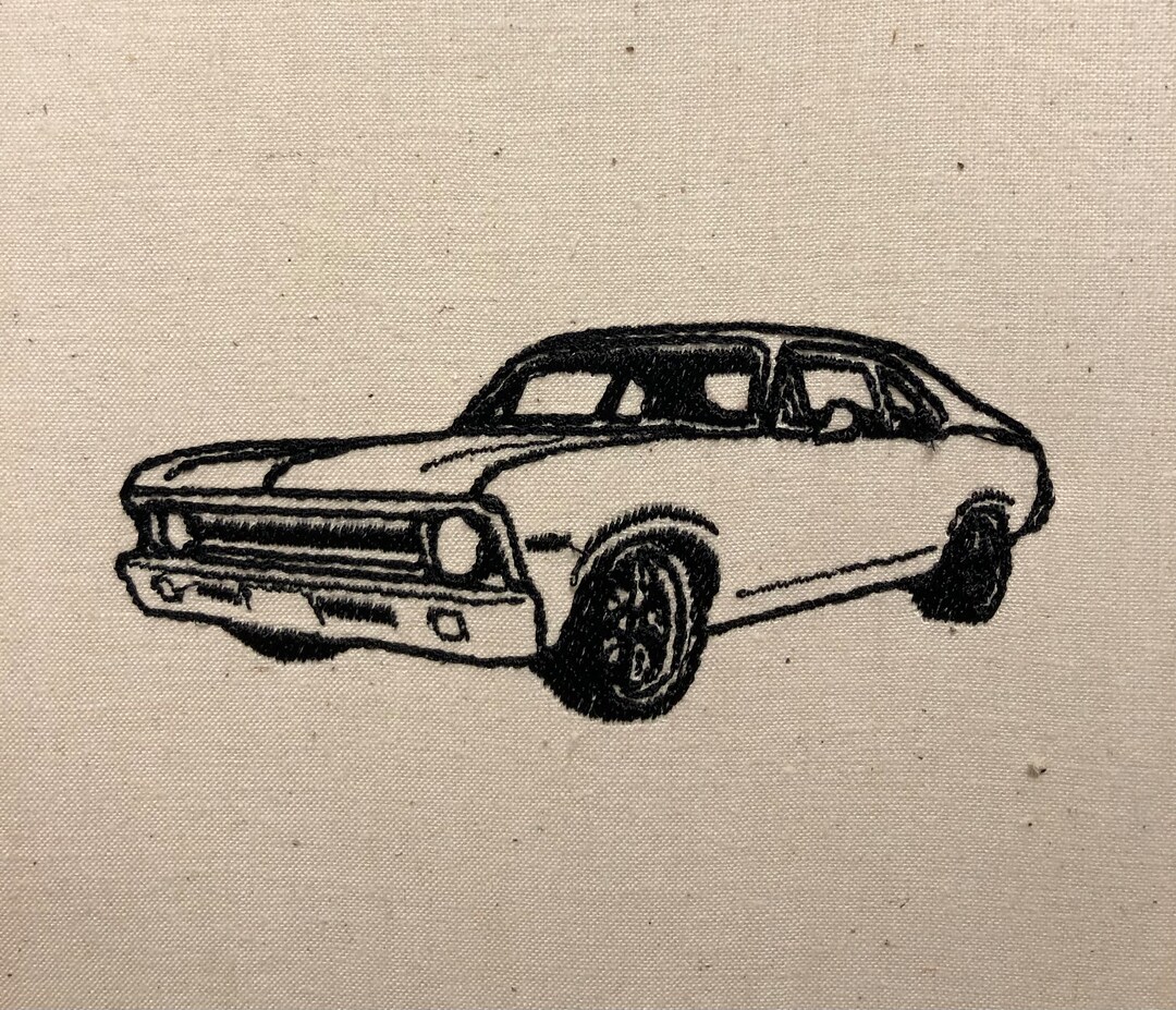 1968 Chevy Nova Machine Embroidery Pattern Vintage Car Embroidery ...