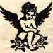 Cherub With Roses Machine Embroidery Pattern Embroidery Design Digital ...