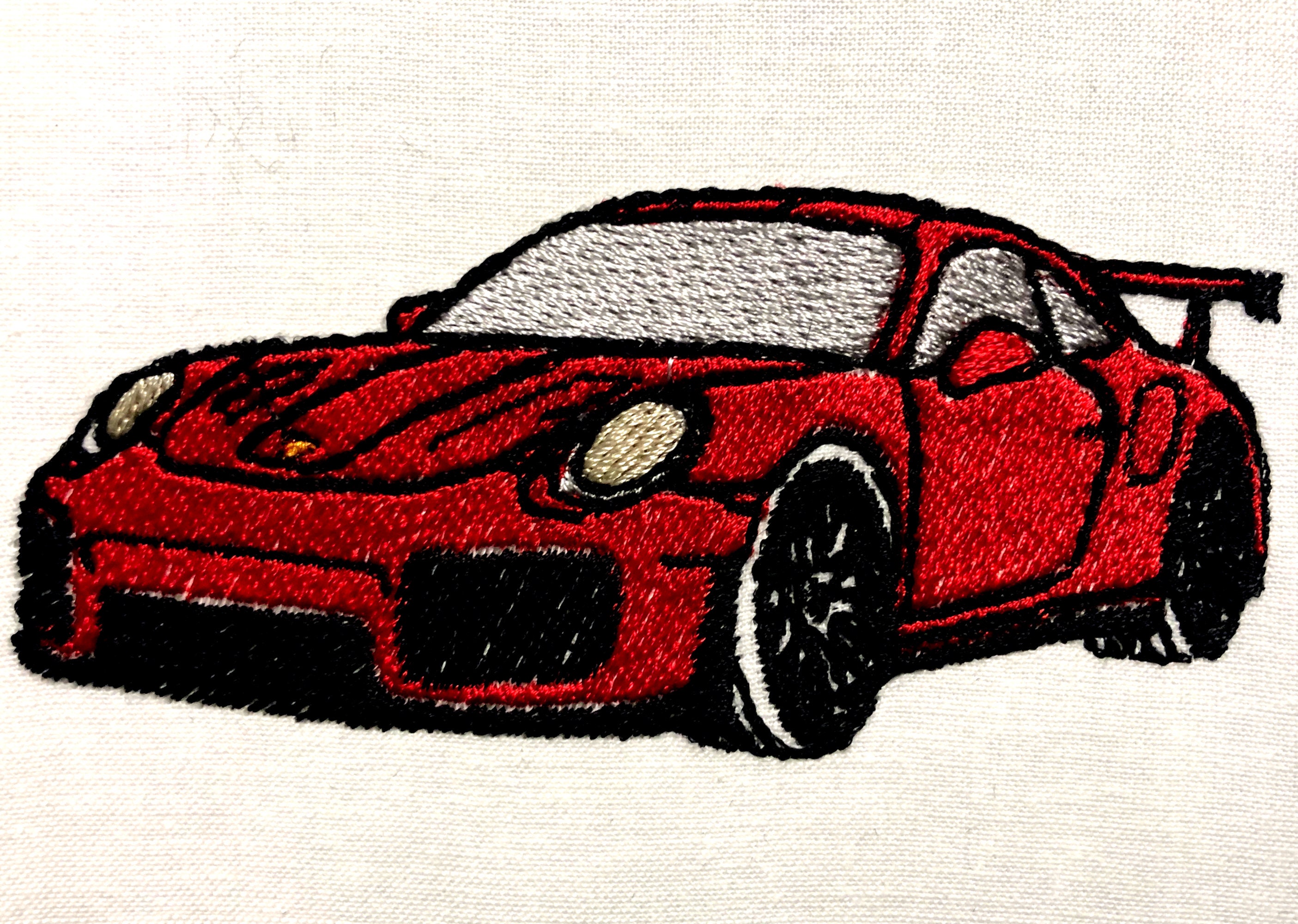 Porsche GT3 Machine Embroidery Pattern Auto Embroidery Design Digital ...