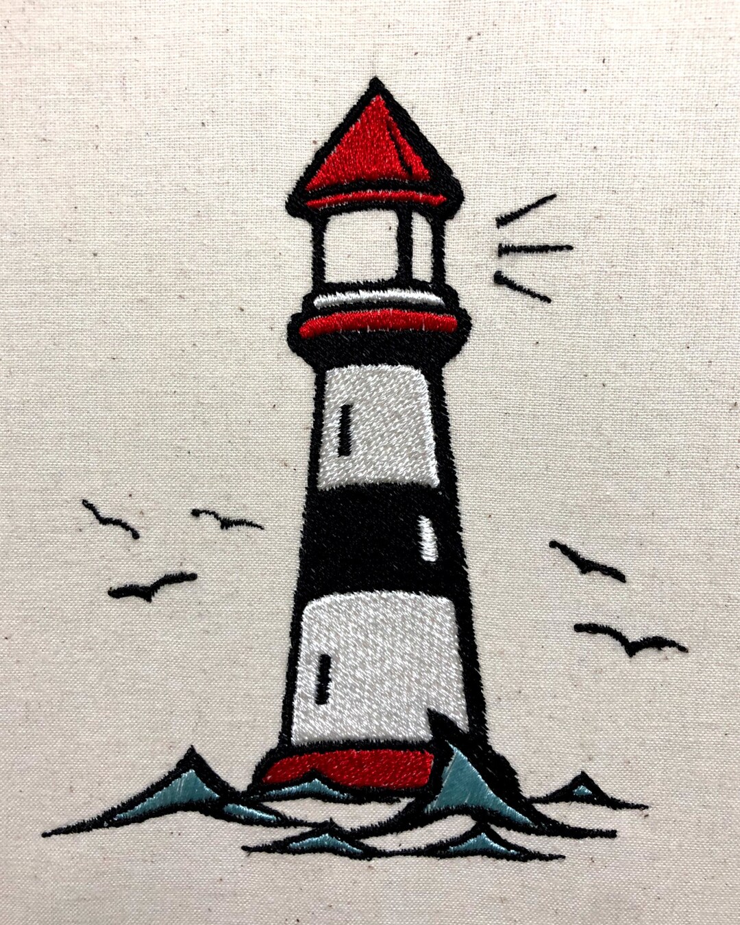 Lighthouse Machine Embroidery Pattern Embroidery Design Digital File - Etsy