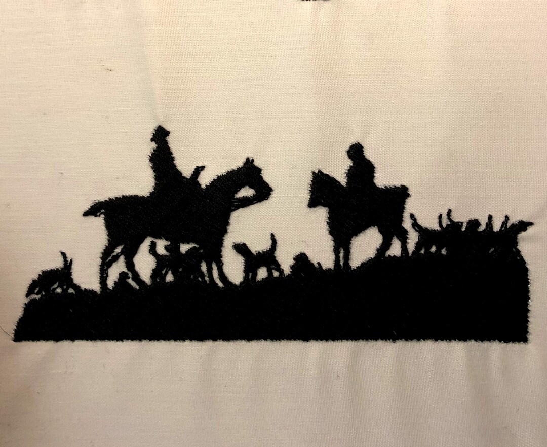 Fox Hunt Machine Embroidery Pattern Embroidery Design Digital File - Etsy