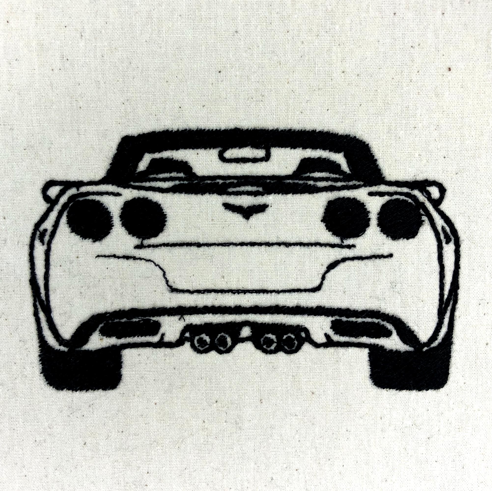 2012 Corvette Rear End Machine Embroidery Pattern Corvette Embroidery ...