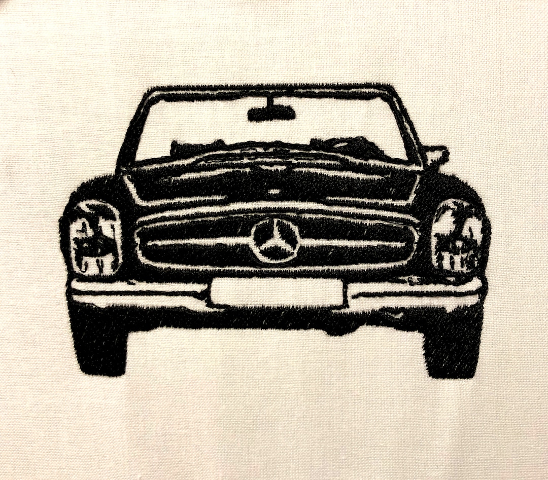 Mercedes Benz Convertible Machine Embroidery Pattern Auto Embroidery ...