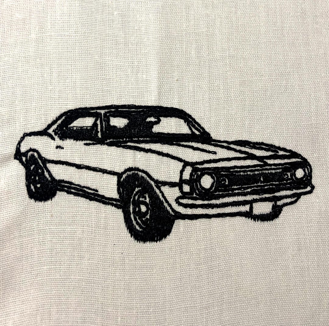 1967 Chevy Camaro Machine Embroidery Pattern Vintage Car Embroidery ...