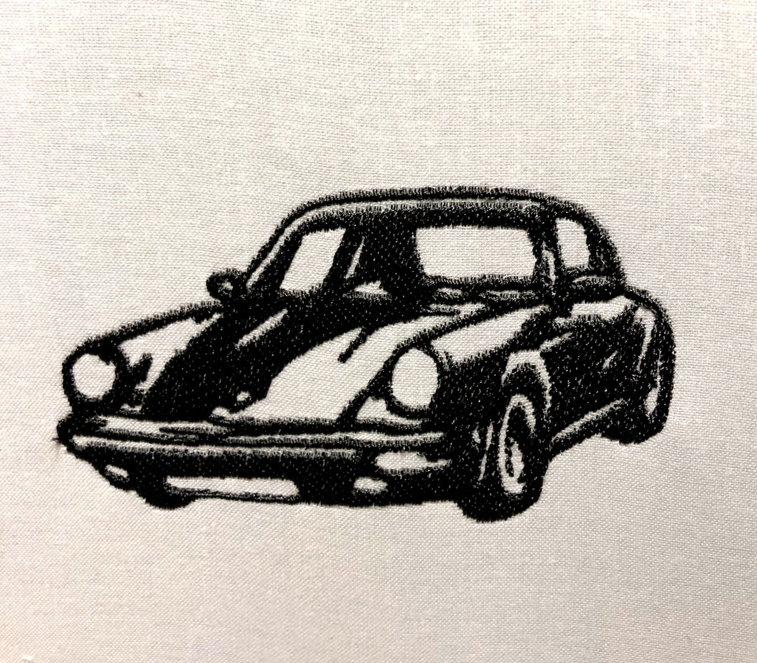 Porsche 964 Machine Embroidery Pattern Auto Embroidery Design Digital ...