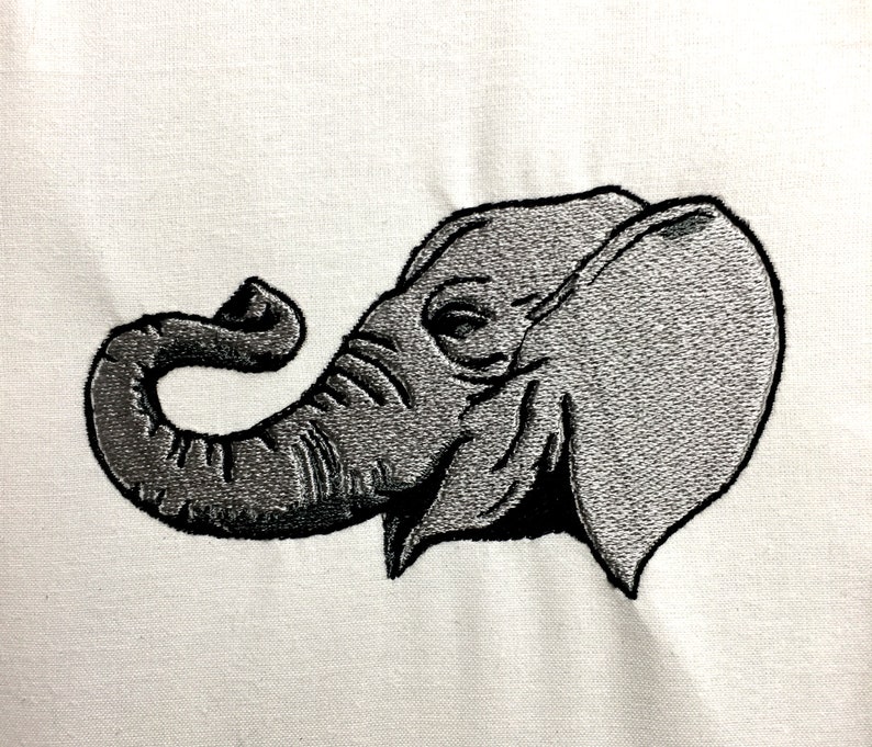 Elephant Head Machine Embroidery Machine Embroidery Pattern - Etsy