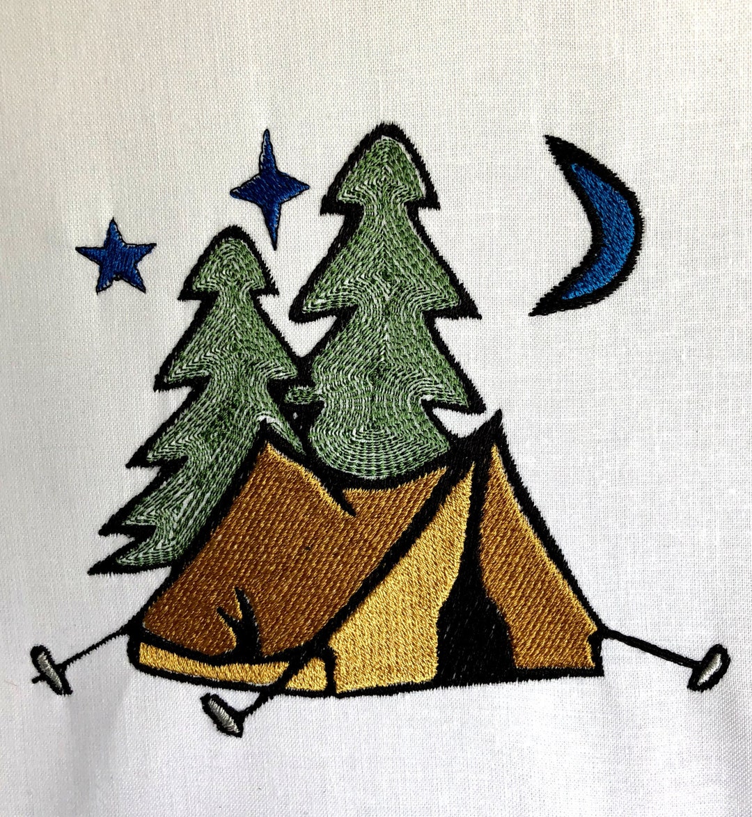 Camping Machine Embroidery Pattern Tent Embroidery Design Digital File ...