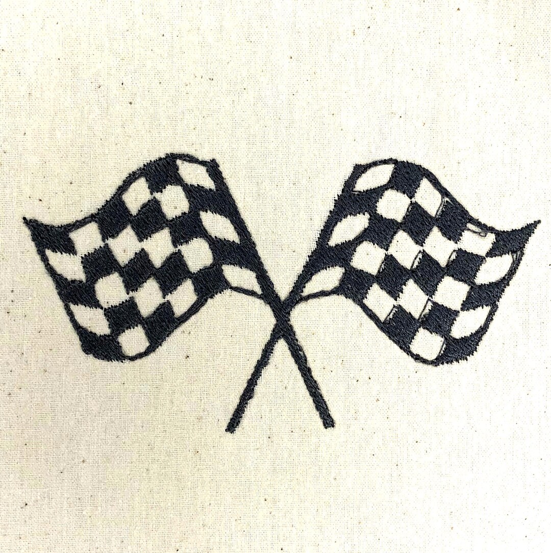 Checkered Flag Machine Embroidery Design, Racing Flags (digital File ...