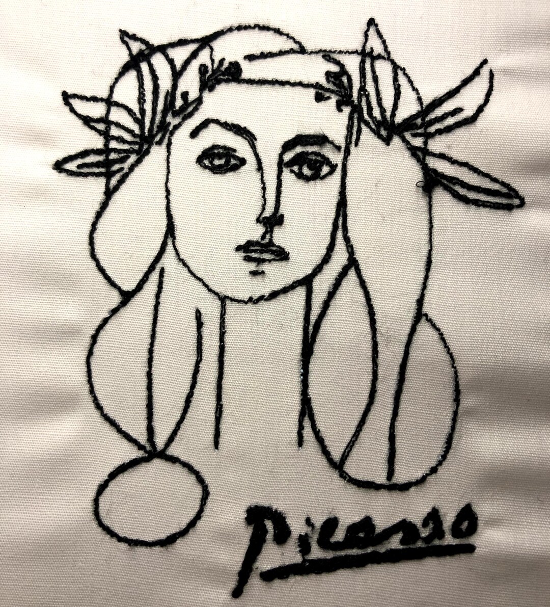 Picasso Woman Line Art Machine Embroidery Pattern Pablo Picasso ...