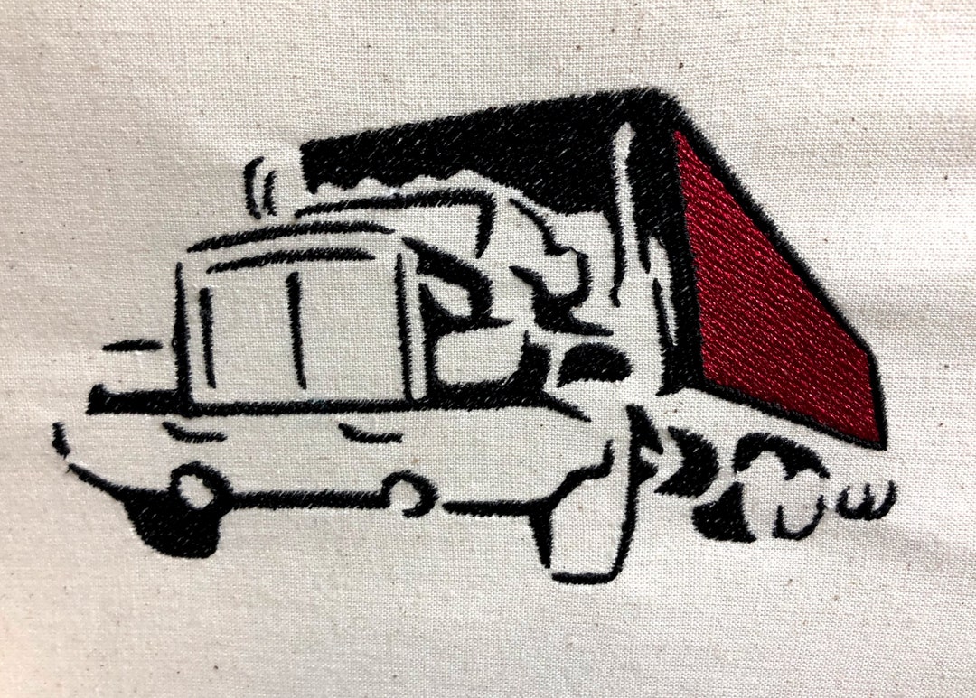 Semi Truck Machine Embroidery Pattern Embroidery Design Digital File - Etsy