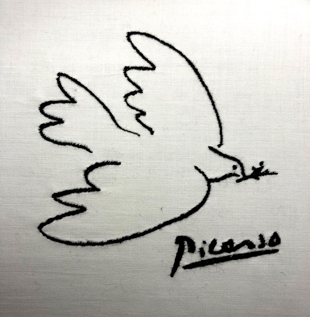 Picasso Dove of Peace Machine Embroidery Pattern Pablo Picasso ...