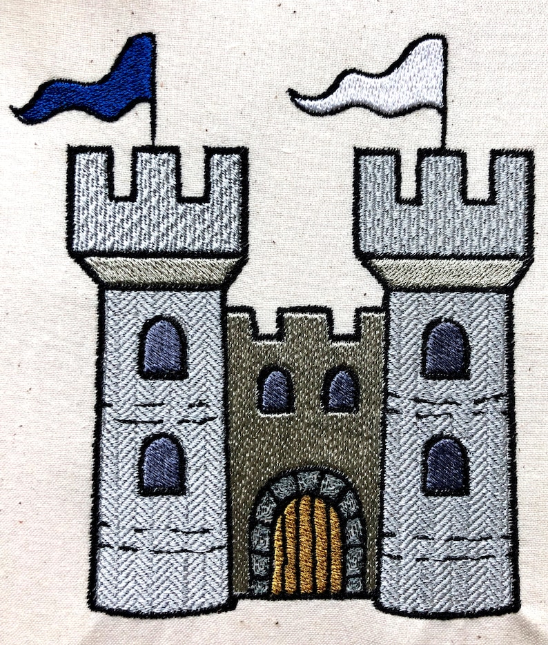 Castle Embroidery Design for Boy Machine Embroidery Pattern Embroidery ...