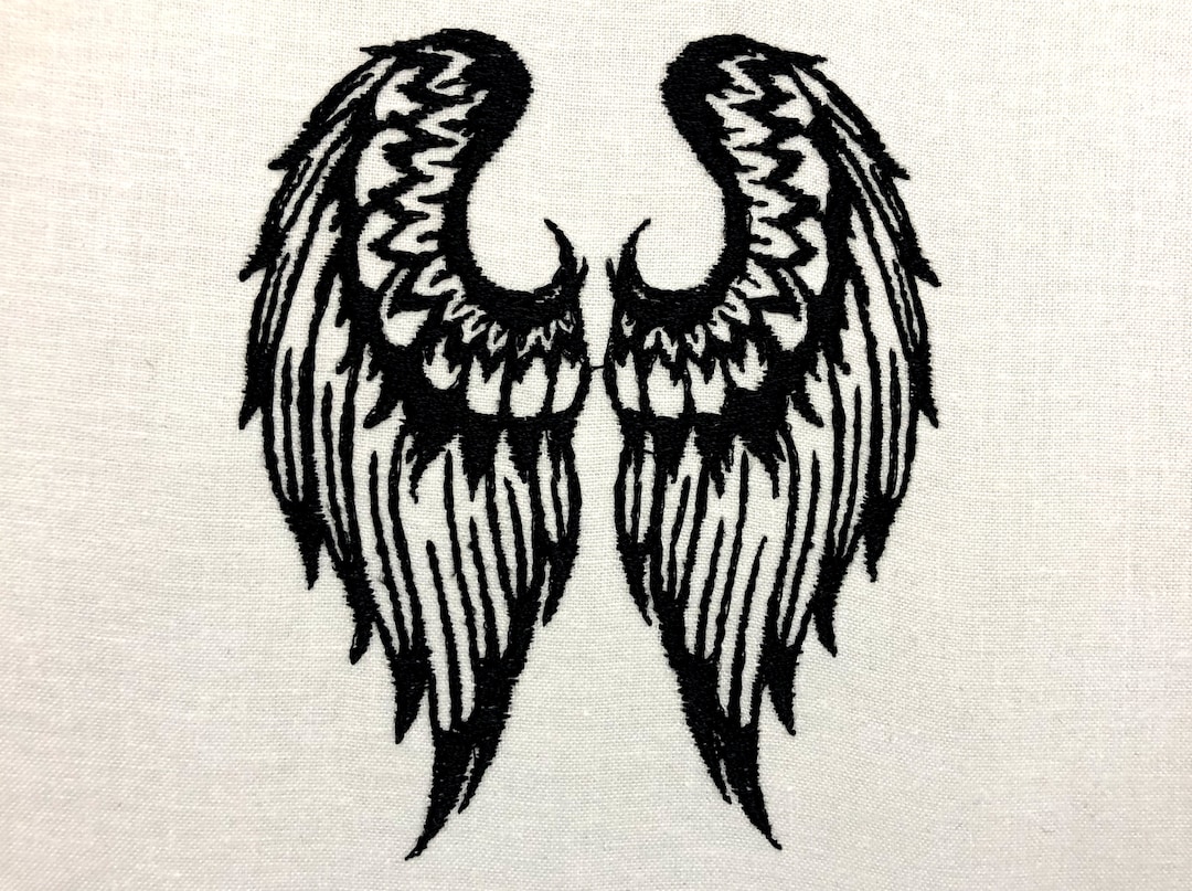 Angel Wings Machine Embroidery Pattern Embroidery Design Digital File ...