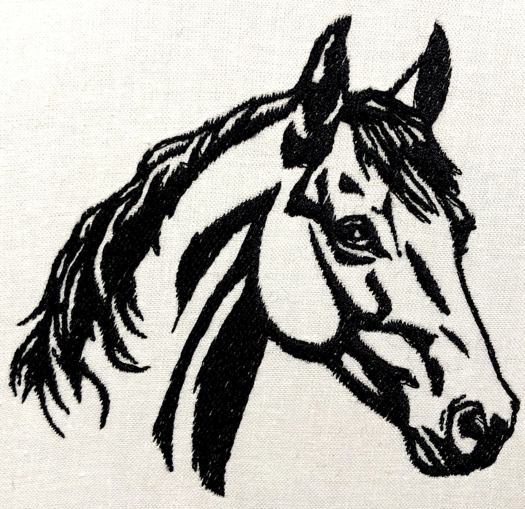 Horse Face Machine Embroidery Pattern Embroidery Design Digital File - Etsy