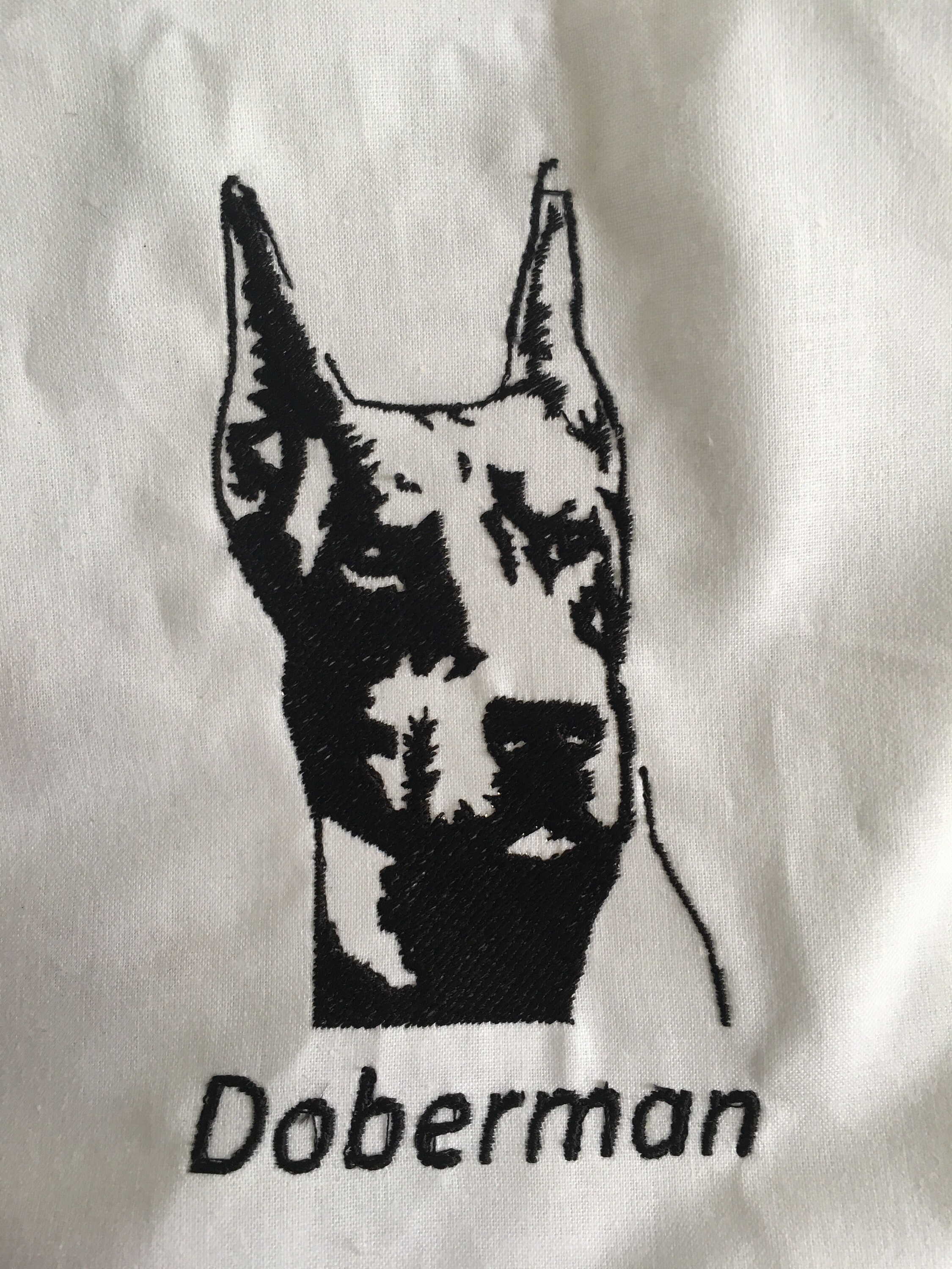 Doberman Machine Embroidery Pattern Dog Embroidery Design - Etsy