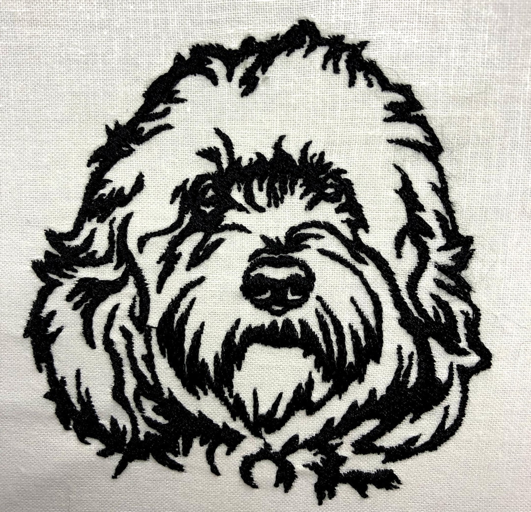Cockapoo Face Machine Embroidery Pattern Dog Embroidery Design Digital ...