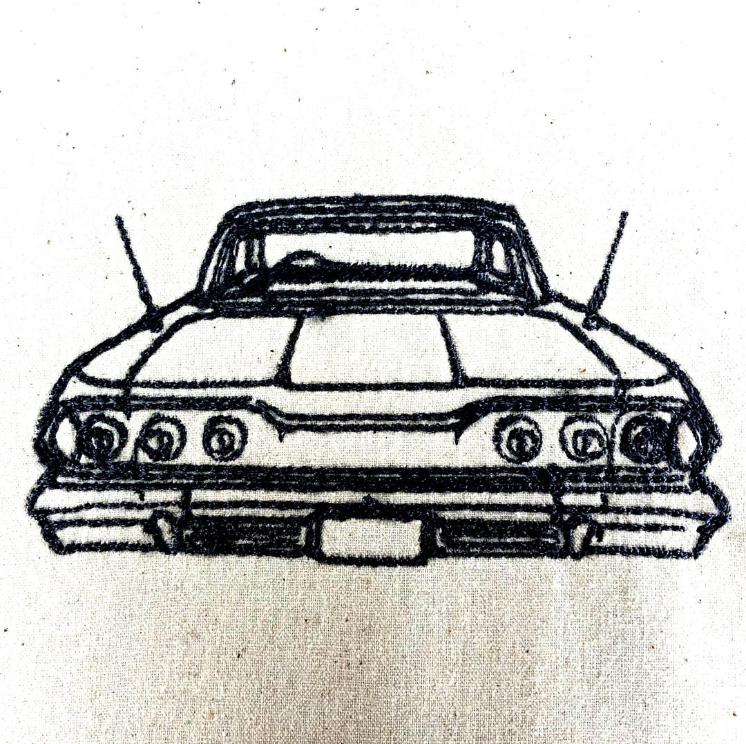1963 Chevy Impala Rear Machine Embroidery Pattern Auto Embroidery ...