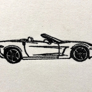 Corvette C6 Machine Embroidery Pattern Corvette Embroidery Design ...