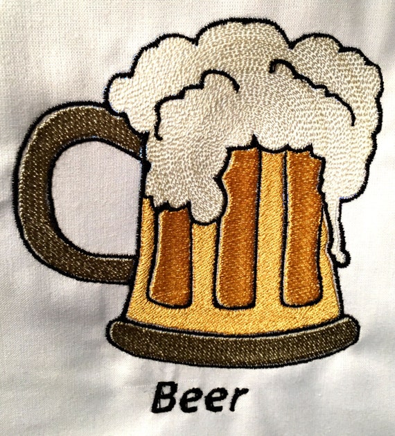 Beer Mug Machine Embroidery Pattern Embroidery Design Digital | Etsy