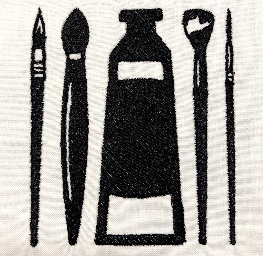 Artist Paint Brushes Machine Embroidery Pattern Embroidery Design ...
