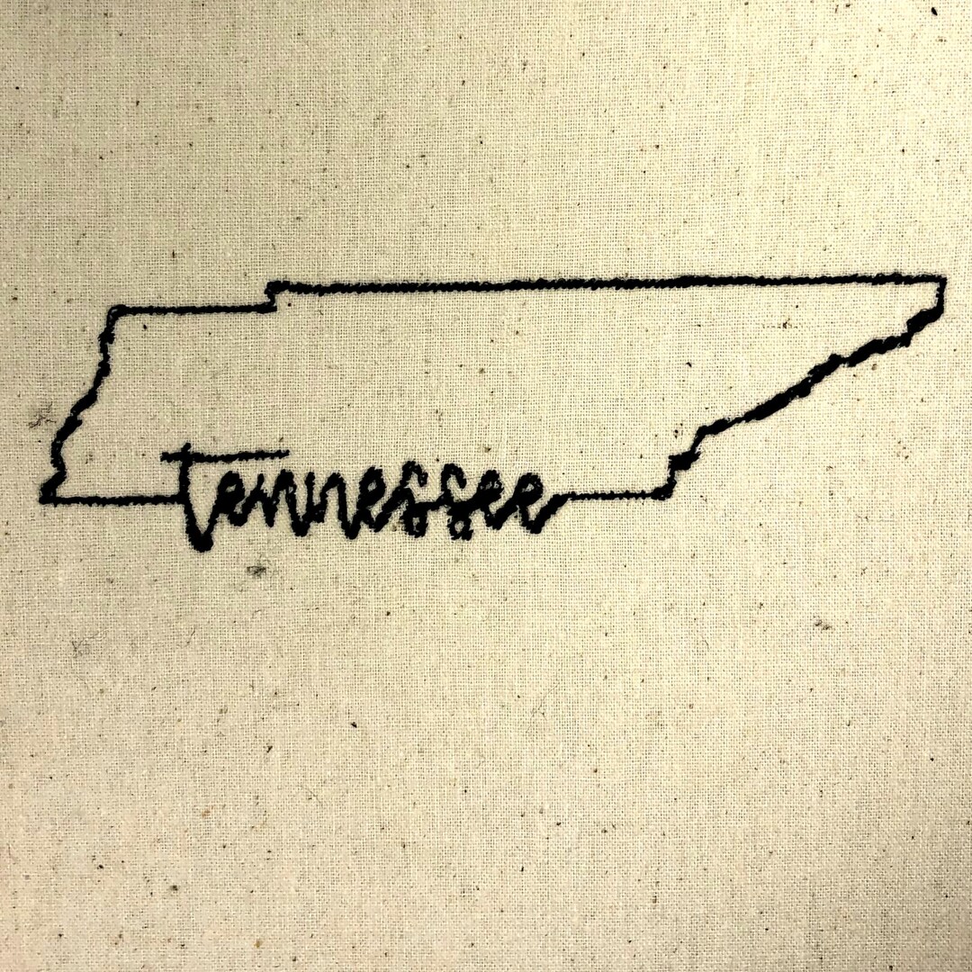 State of Tennessee Machine Embroidery Design Tennessee Embroidery ...