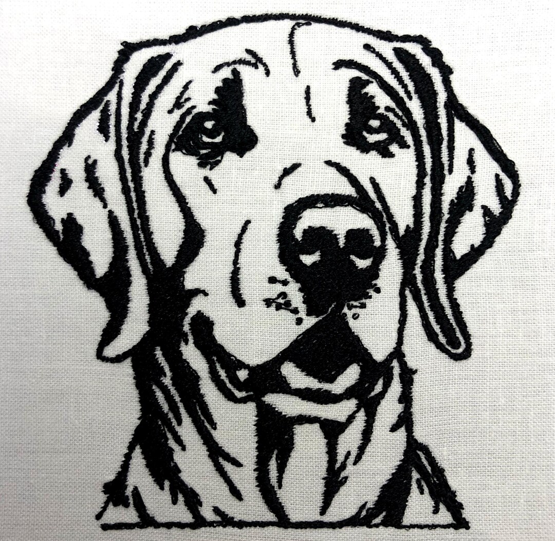 Labrador Retriever Face Machine Embroidery Pattern Dog Embroidery ...