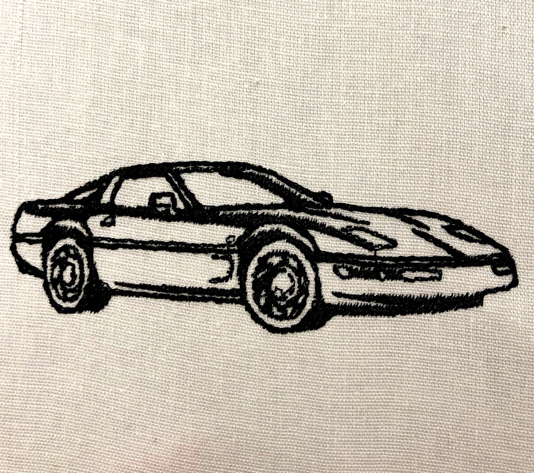 Corvette C4 Machine Embroidery Pattern Corvette Embroidery Design ...