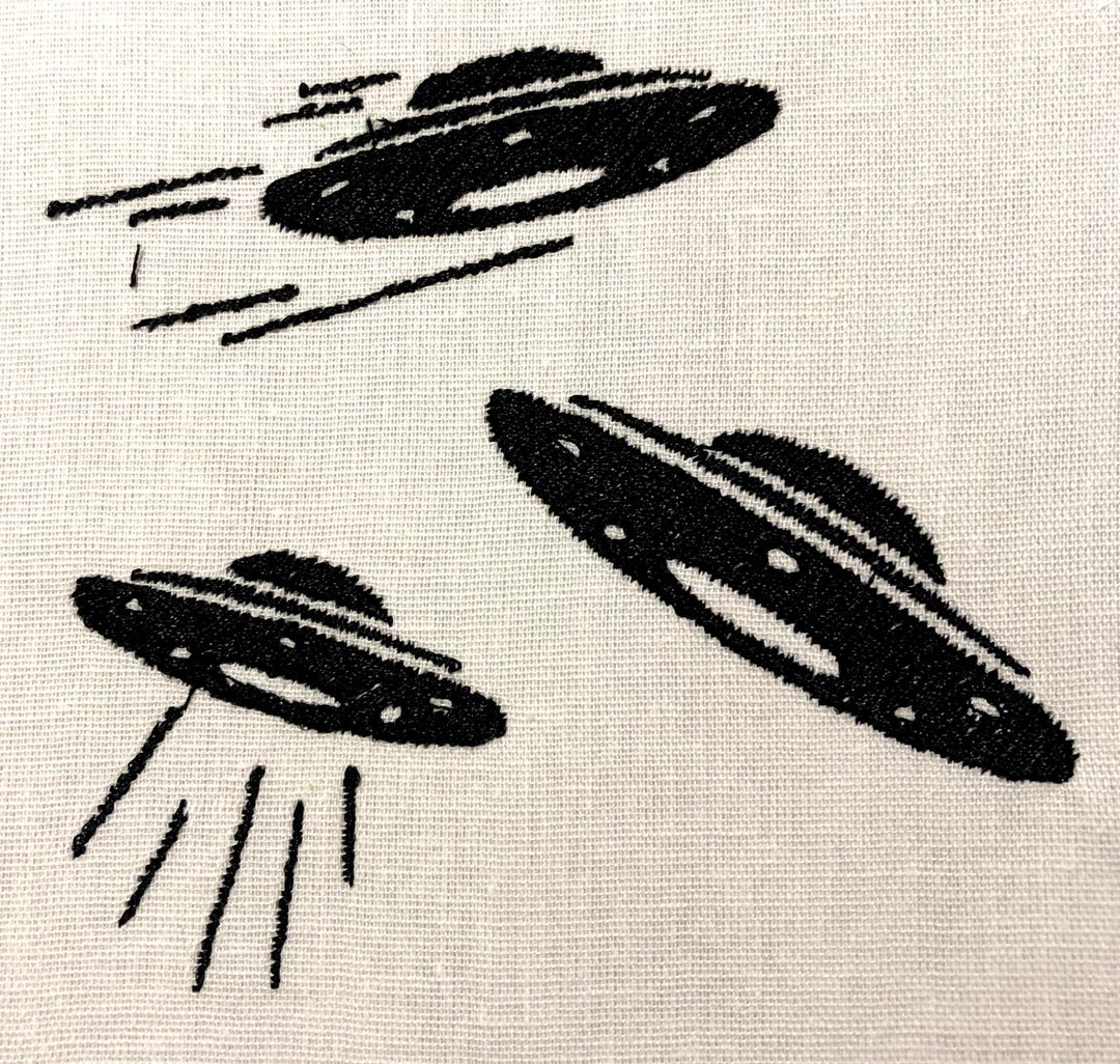 Ufo's Flying Machine Embroidery Pattern Embroidery Design Digital File ...