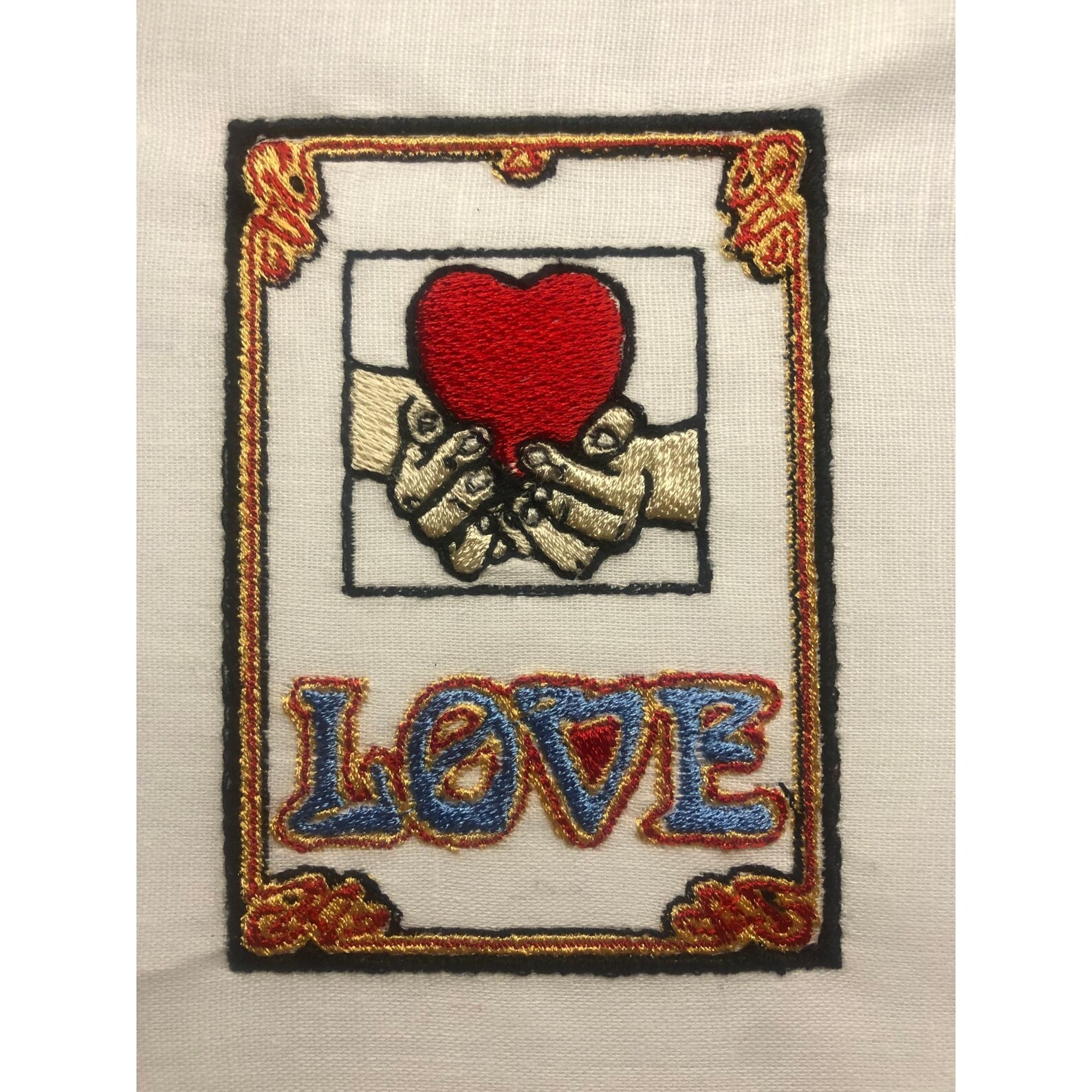 Love Tarot Card Machine Embroidery Pattern Tarot Embroidery Design ...