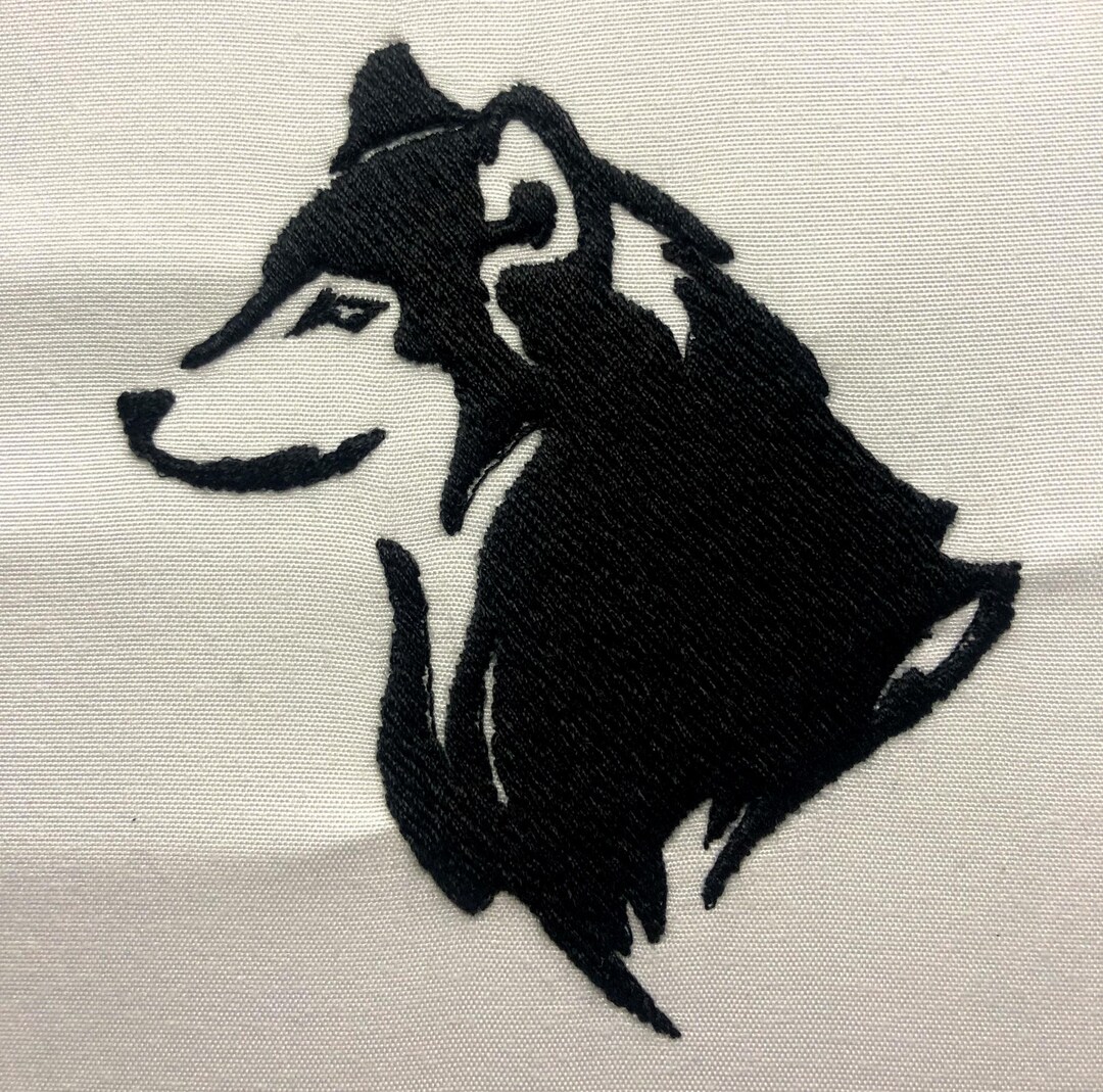 Husky Side View Machine Embroidery Design Husky Embroidery Pattern ...