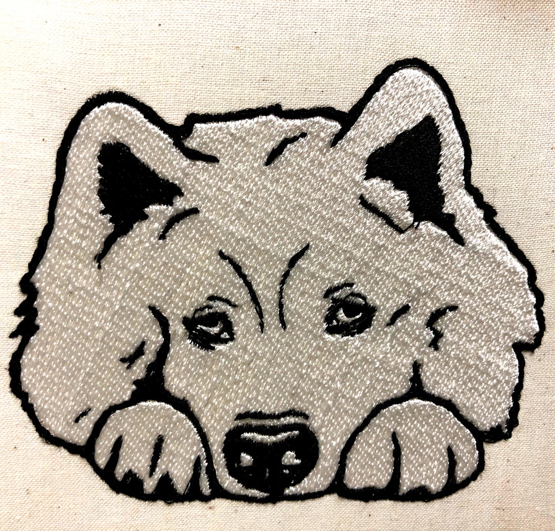 Samoyed Laying Embroidery Pattern Machine Embroidery Design Digital ...