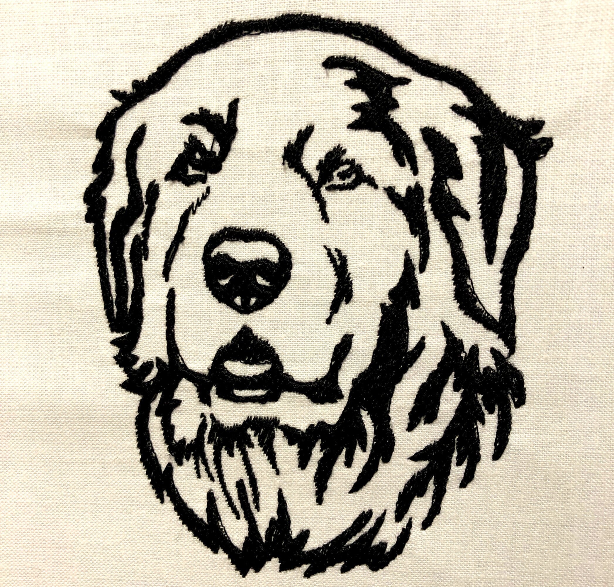Great Pyrenees Face Embroidery Pattern, Dog Design (digital File) - Etsy