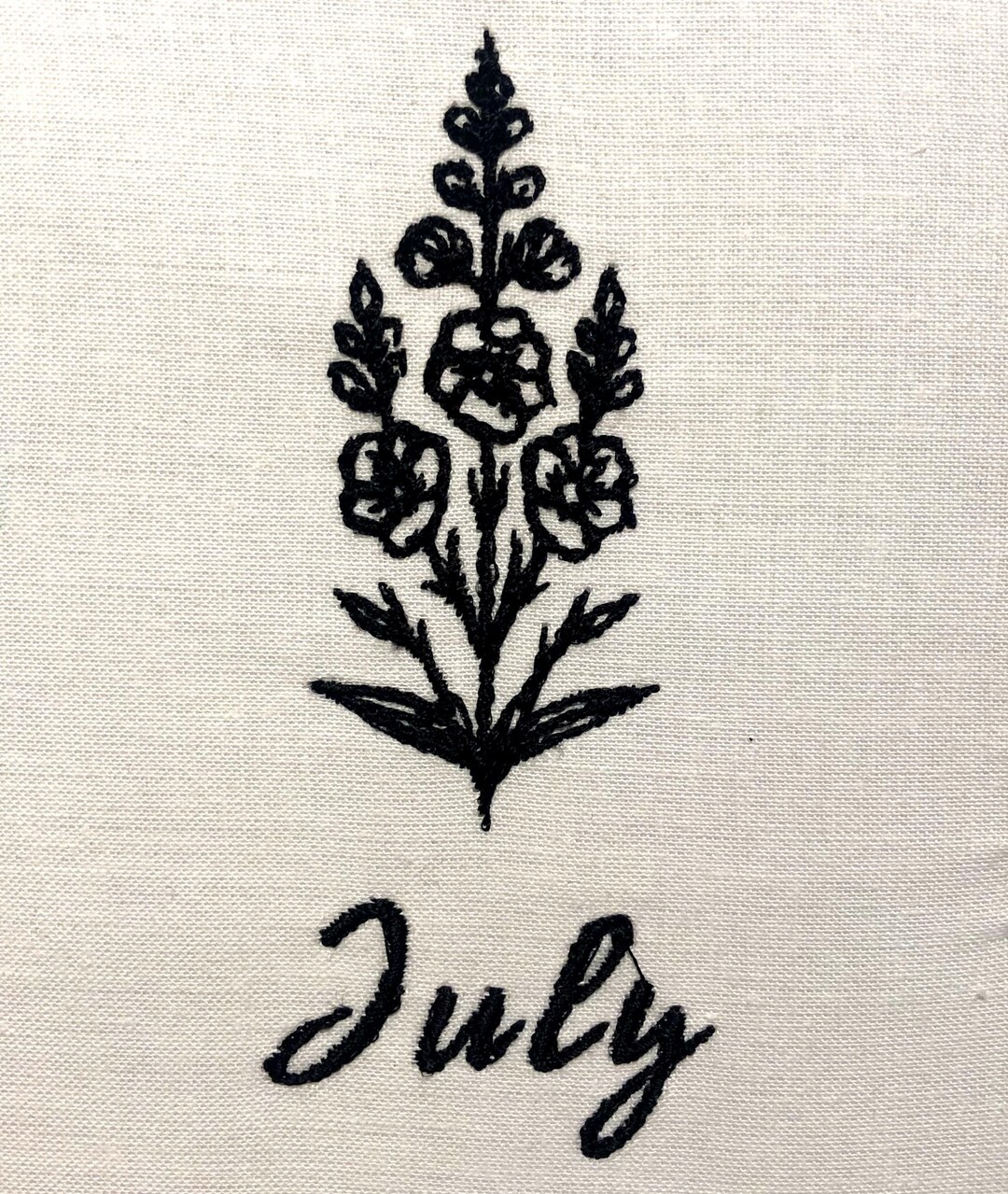 July Birthday Flower Machine Embroidery Pattern Larkspur Embroidery ...