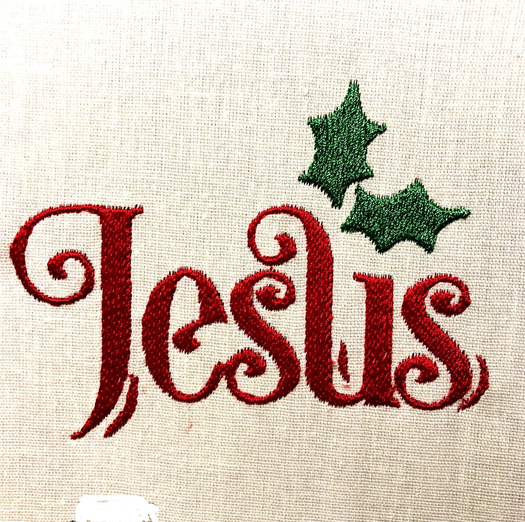 Christmas Jesus Machine Embroidery Pattern Christmas Embroidery Design ...