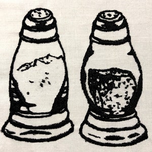 Salt Pepper Shakers Outline Machine Embroidery Pattern Embroidery ...