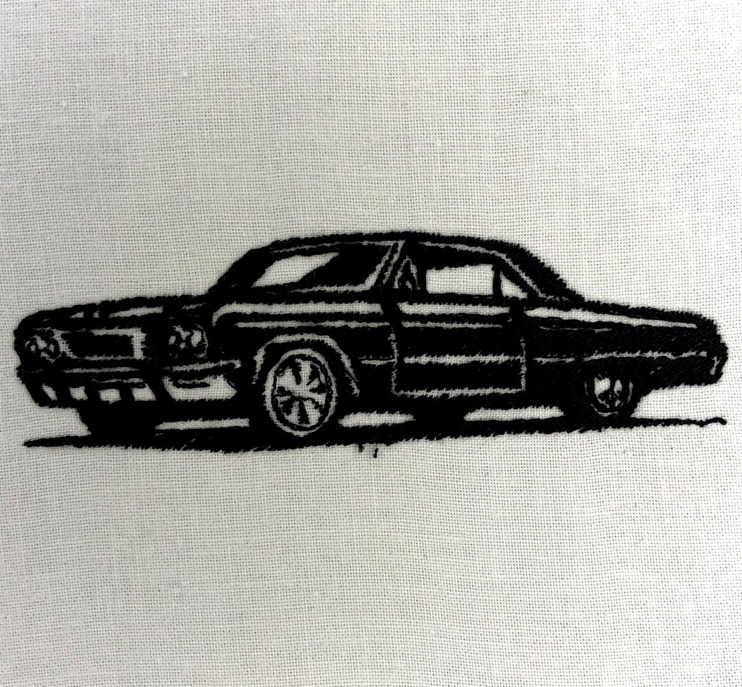 1964 Chevy Impala Machine Embroidery Pattern Classic Car Embroidery ...