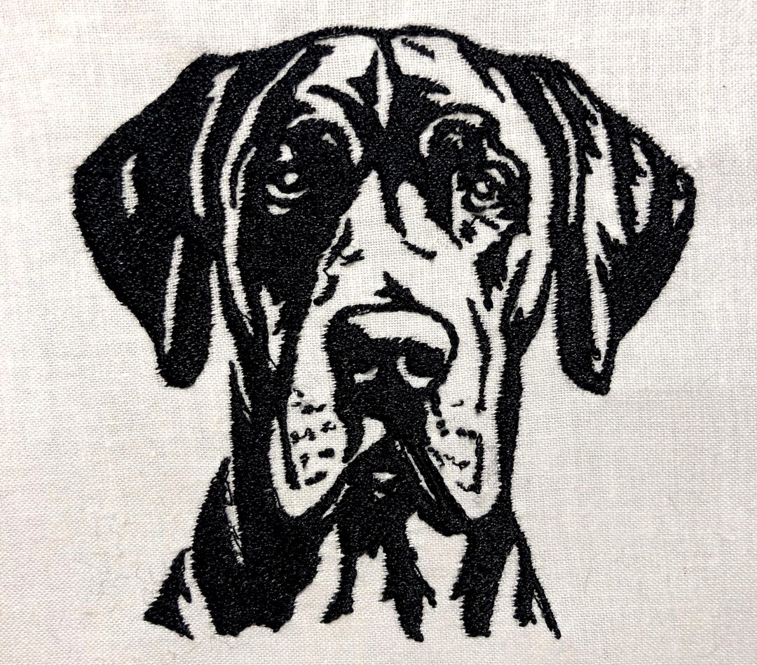 Great Dane Machine Embroidery Pattern Dog Embroidery Design Digital ...