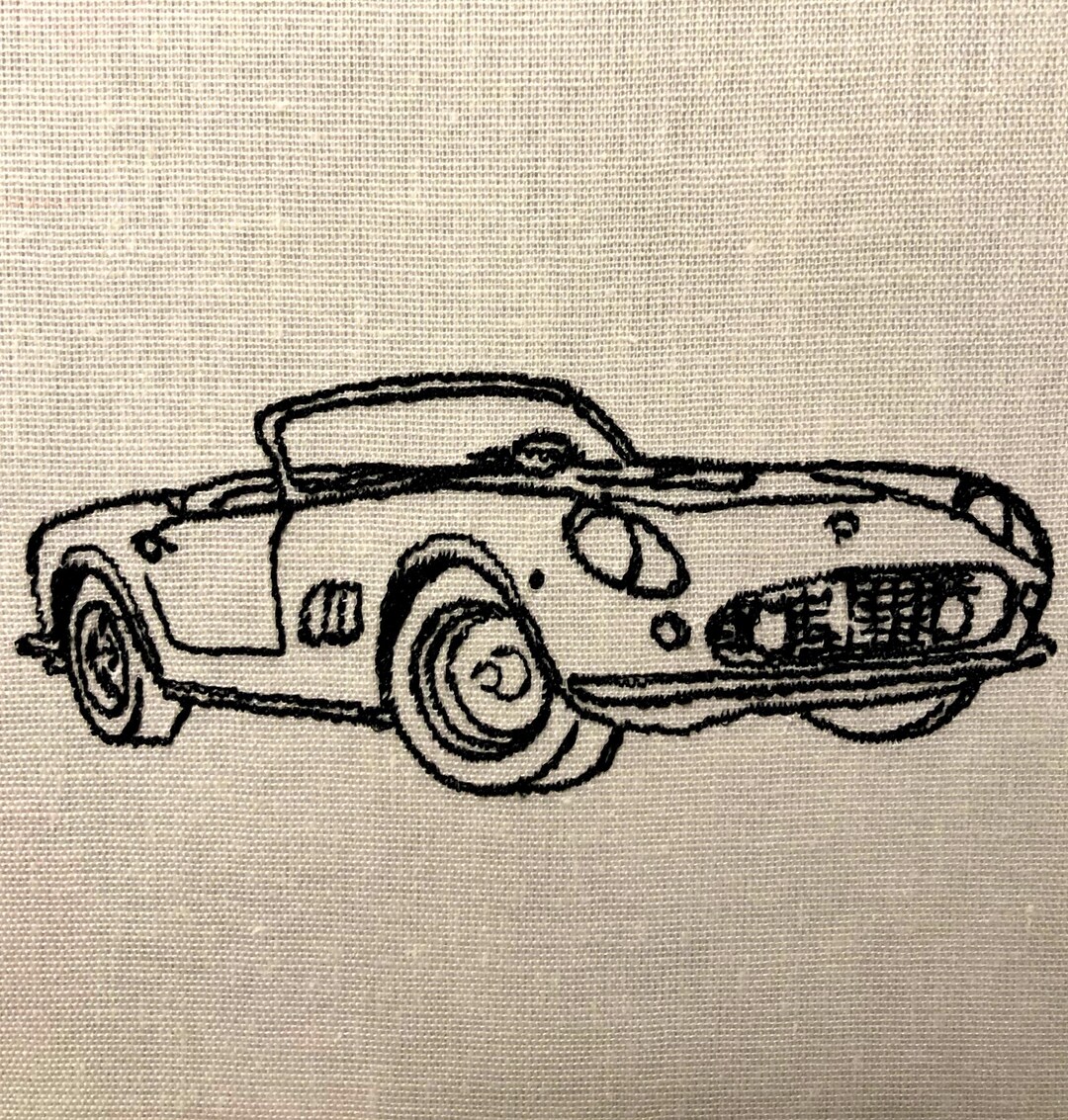 1962 Ferrari GTO Spyder Machine Embroidery Pattern Corvette Embroidery ...