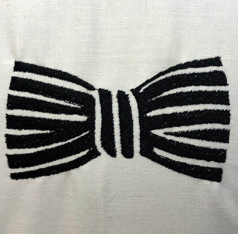 Striped Bow Tie Machine Embroidery Pattern Bow Tie Embroidery Design ...