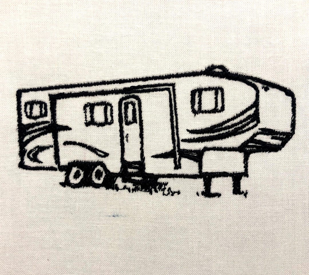 Camper Trailer Machine Embroidery Pattern Embroidery Design Digital ...