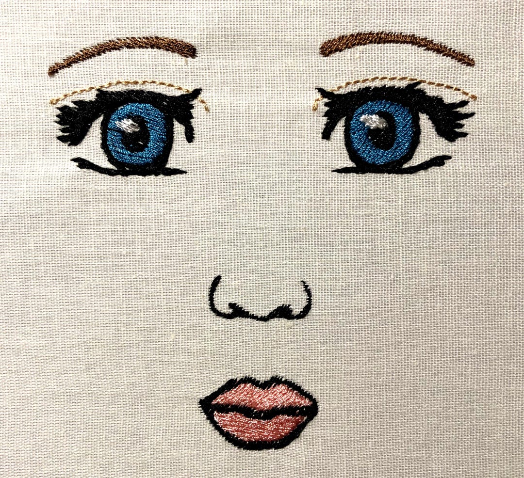 Albert Boy Rag Doll Face Machine Embroidery Patterns Boy Doll ...