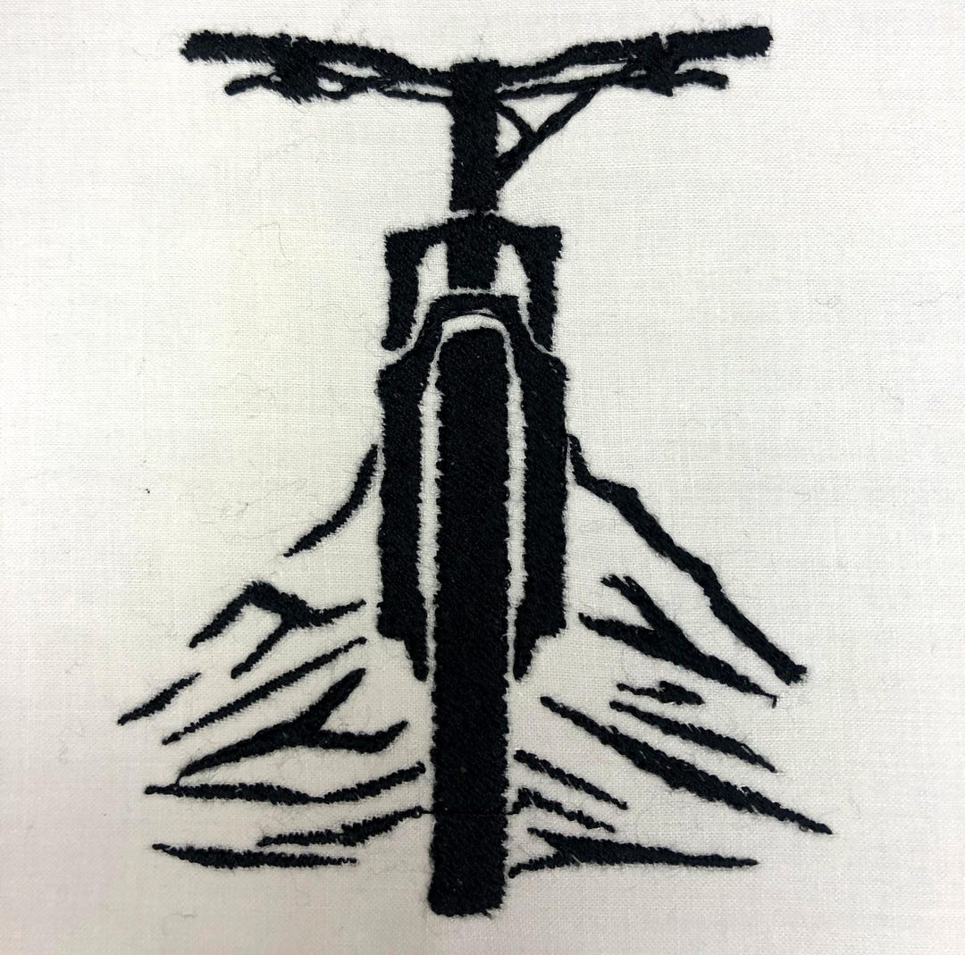 Mountain Bike Machine Embroidery Bicycle Embroidery Pattern Embroidery ...