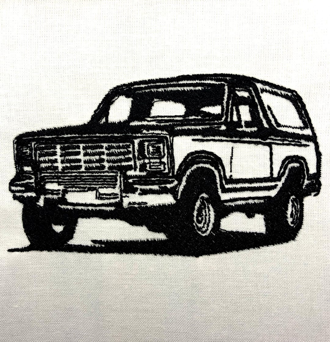 Old Ford Bronco Machine Embroidery Pattern Ford Embroidery Design ...