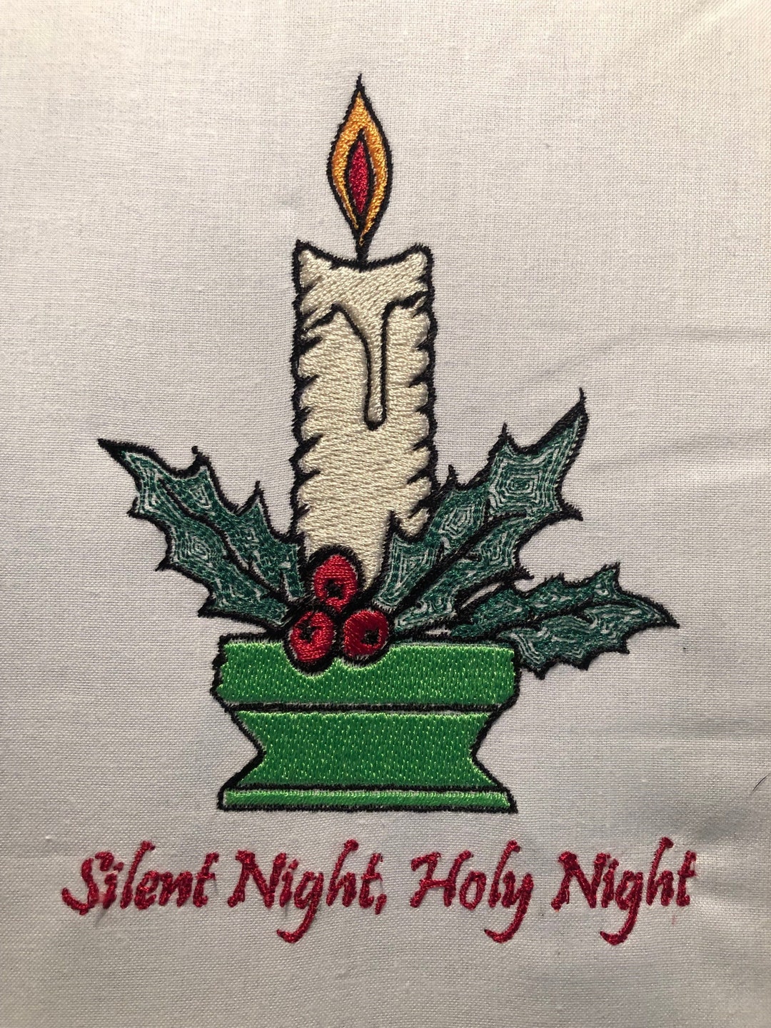 Christmas Candle Machine Embroidery Pattern Embroidery Design Digital ...