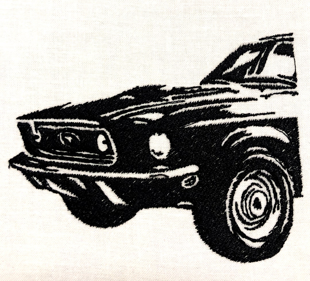 Mustang Front End Machine Embroidery Pattern Auto Embroidery Design ...