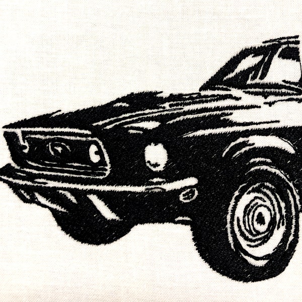 Embroidery Mustang File - Etsy