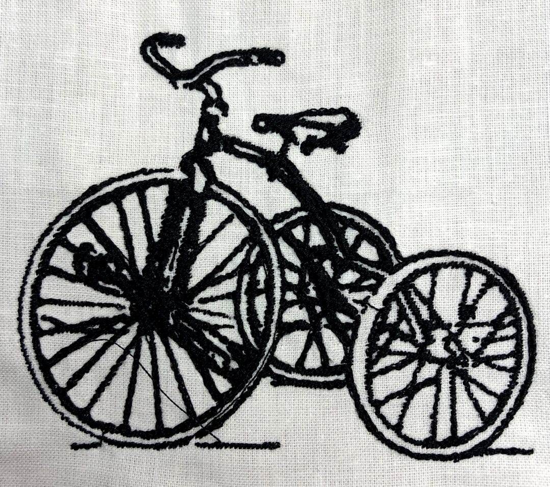 Tricycle Machine Embroidery Pattern Bike Embroidery Designs Digital ...