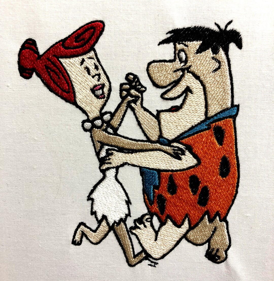Fred Wilma Flintstone Dancing Embroidery Design Machine - Etsy