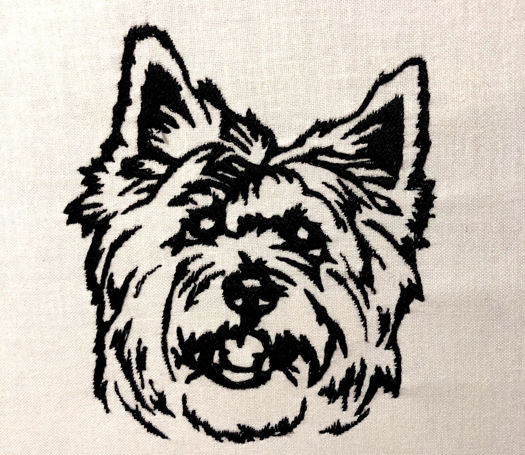 Cairn Terrier Machine Embroidery Pattern Dog Embroidery Design Digital ...